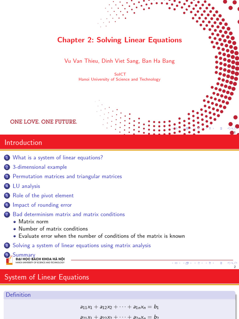 Chapter 2 - Solving Linear Equations | PDF | Matrix (Mathematics) | System Of Linear Equations
