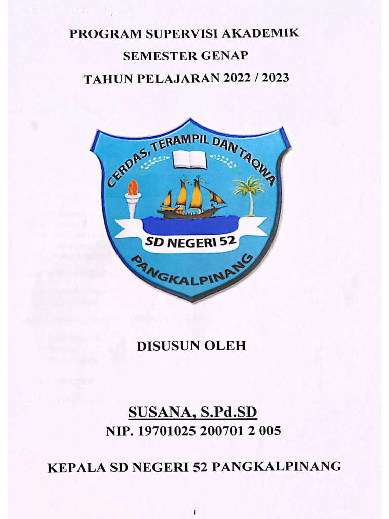 Program Supervisi | PDF