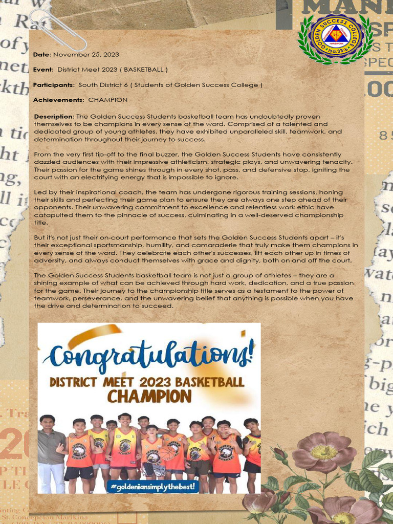 Basketball Team | PDF