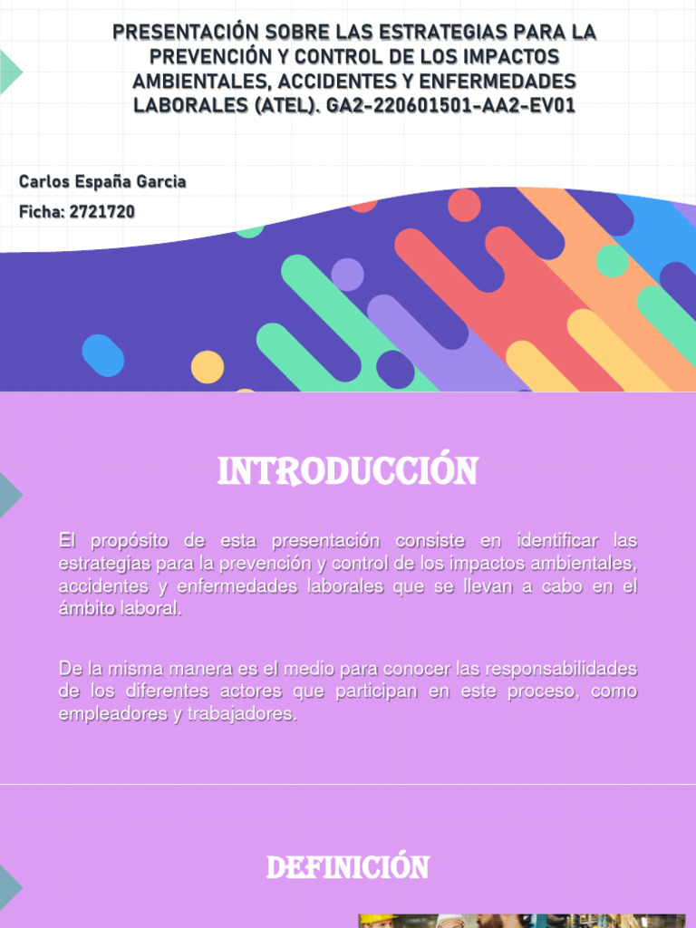 PRESENTACIÓN SOBRE LAS ESTRATEGIAS PARA LA PREVENCIÓN Y CONTROL DE LOS IMPACTOS AMBIENTALES ...