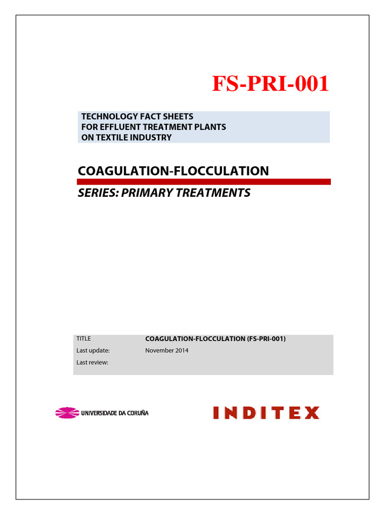 Coagulation-Flocculation in Textile Effluent | PDF | Chemistry | Chemical Substances