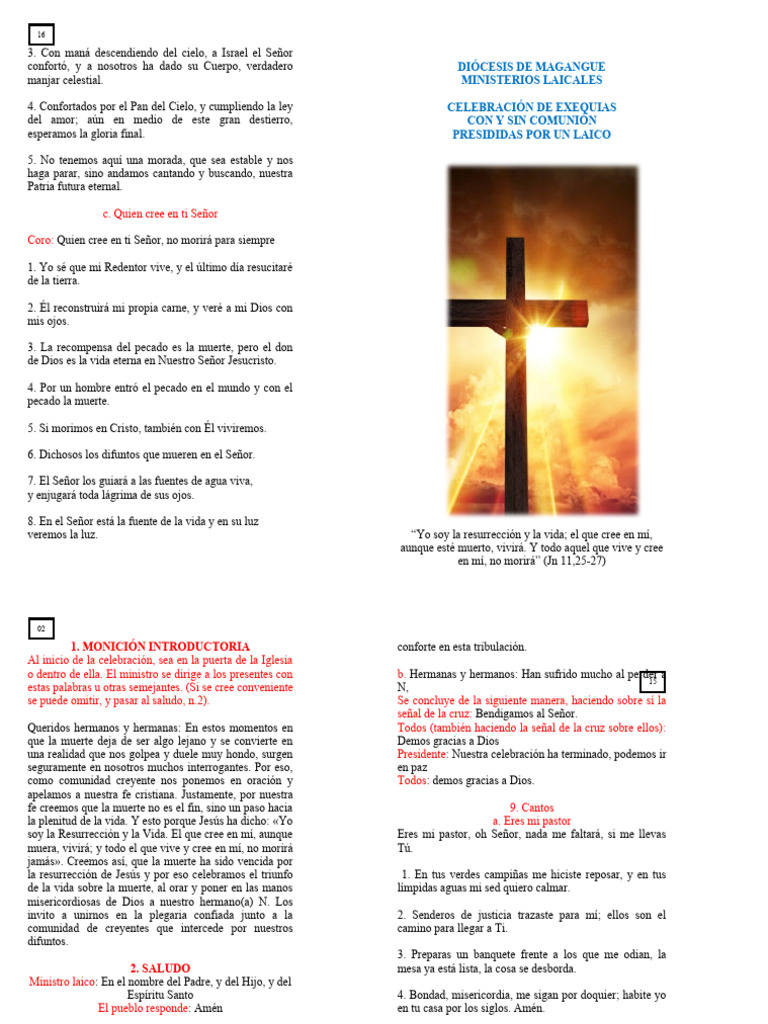 Celebración de Exequias y Esperanza | PDF | Oración | eucaristía