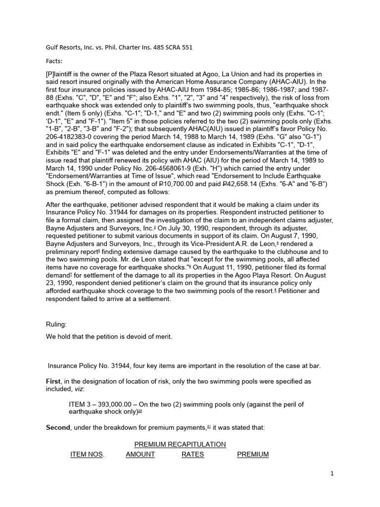 Insurance Cases | PDF | Insurance | Life Insurance