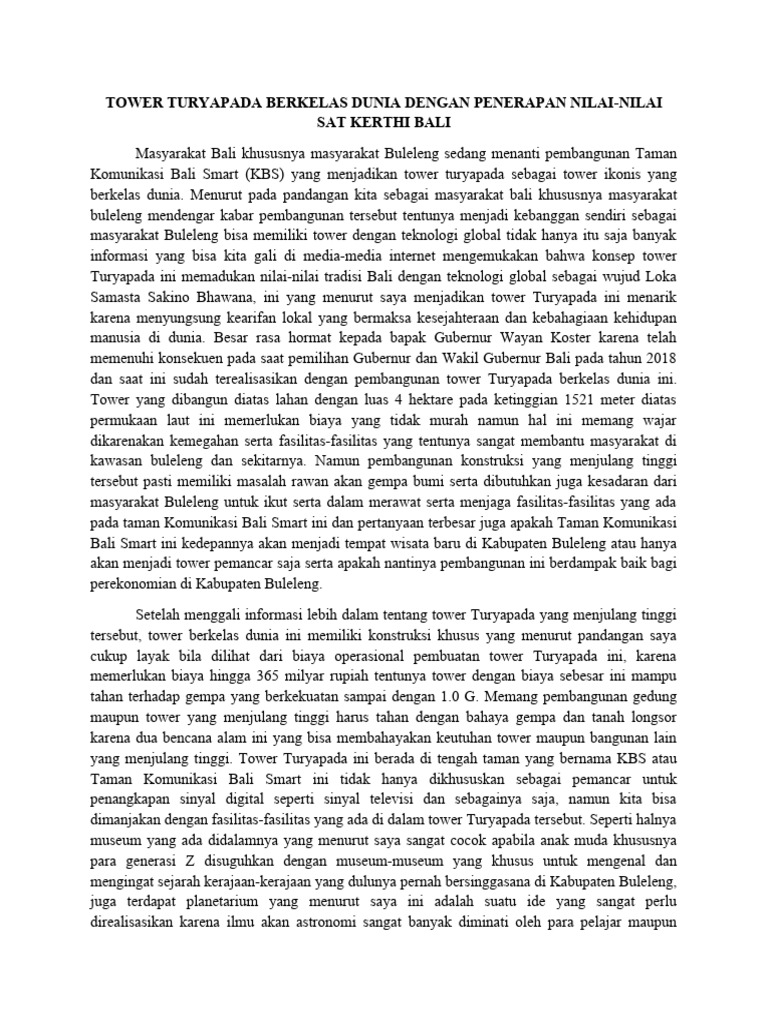 Turyapada: Ikon Buleleng Baru | PDF