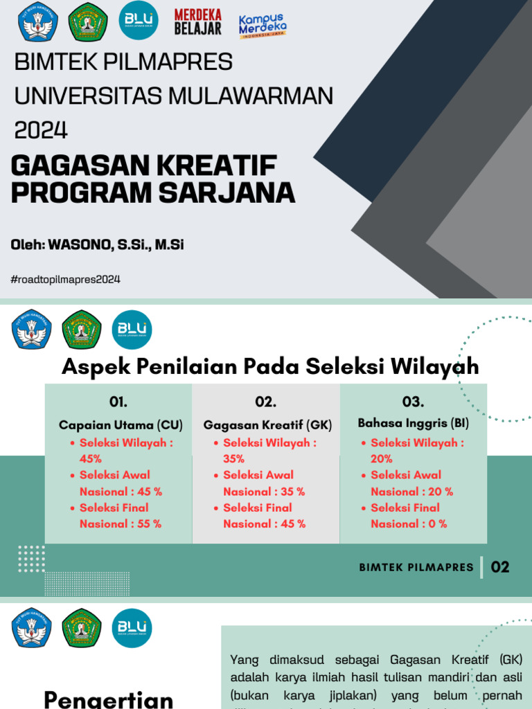 Gagasan Kreatif - Pilmapres 2024 | PDF