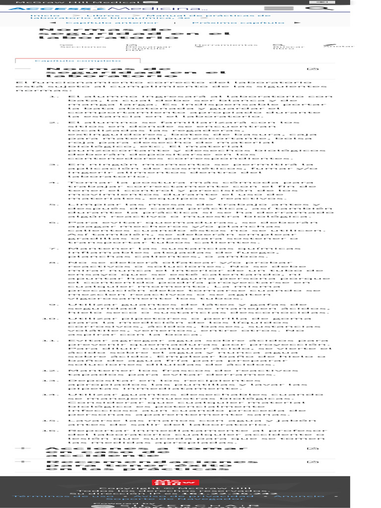 Normas de Seguridad en El Laboratorio Manual de Prácticas de ...