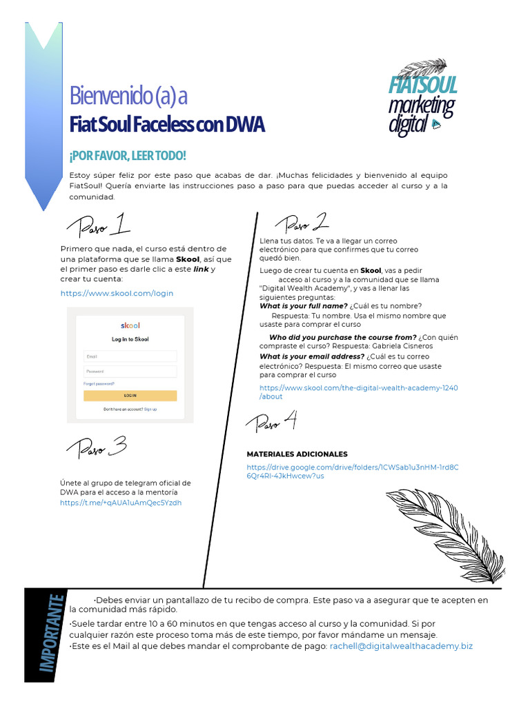 PDF DWA Bienvenida FIATSOUL | PDF | Comunicación por medio de ordenadores | Internet