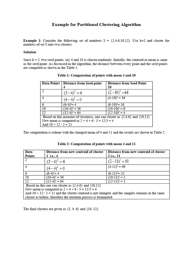 Intro to Partitional Clustering | PDF