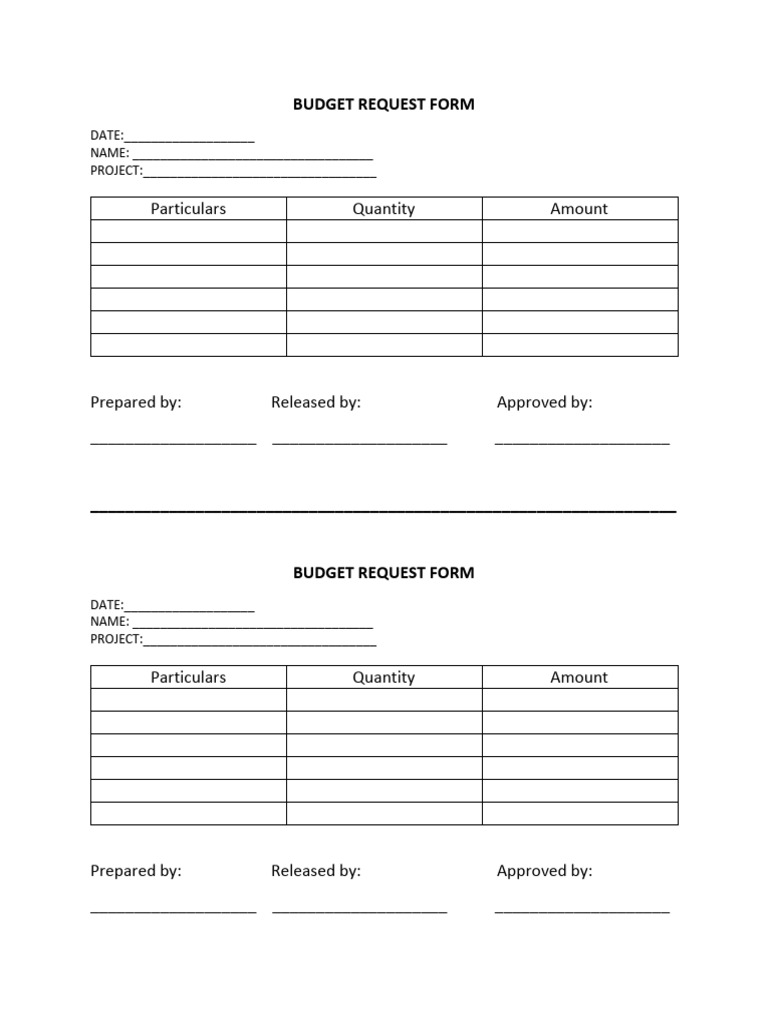 Budget Request Form | PDF