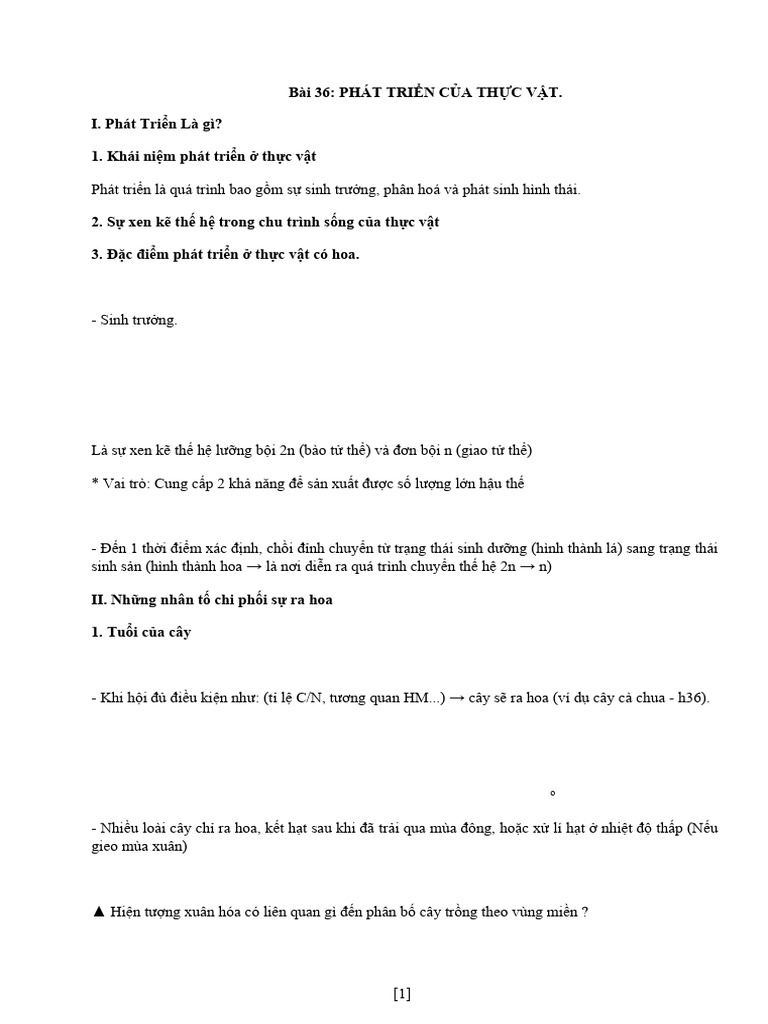 ôn tập sinh 11 hk2 | PDF