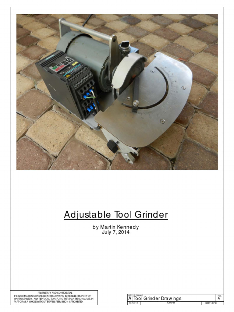 Tool Grinder Plans | PDF | Drill | Tools