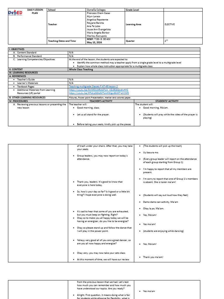 Group 5 Elective - FINAL | PDF | Differentiated Instruction | Psychological Concepts