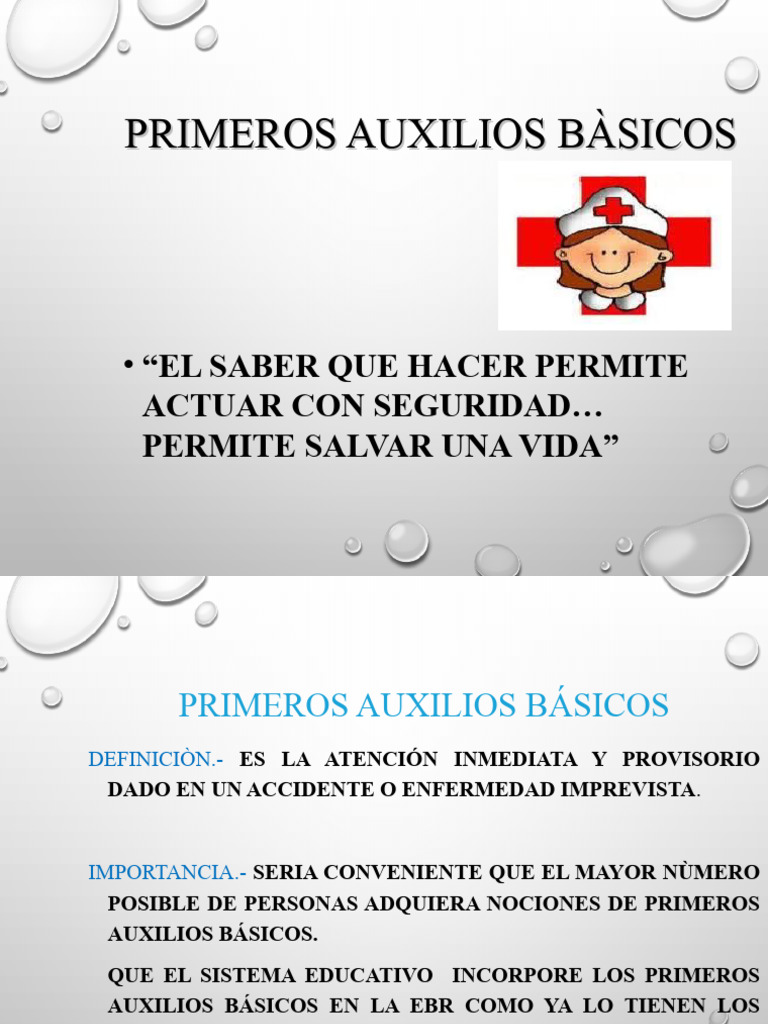 Guía Básica de Primeros Auxilios | PDF | Reanimación cardiopulmonar | Primeros auxilios