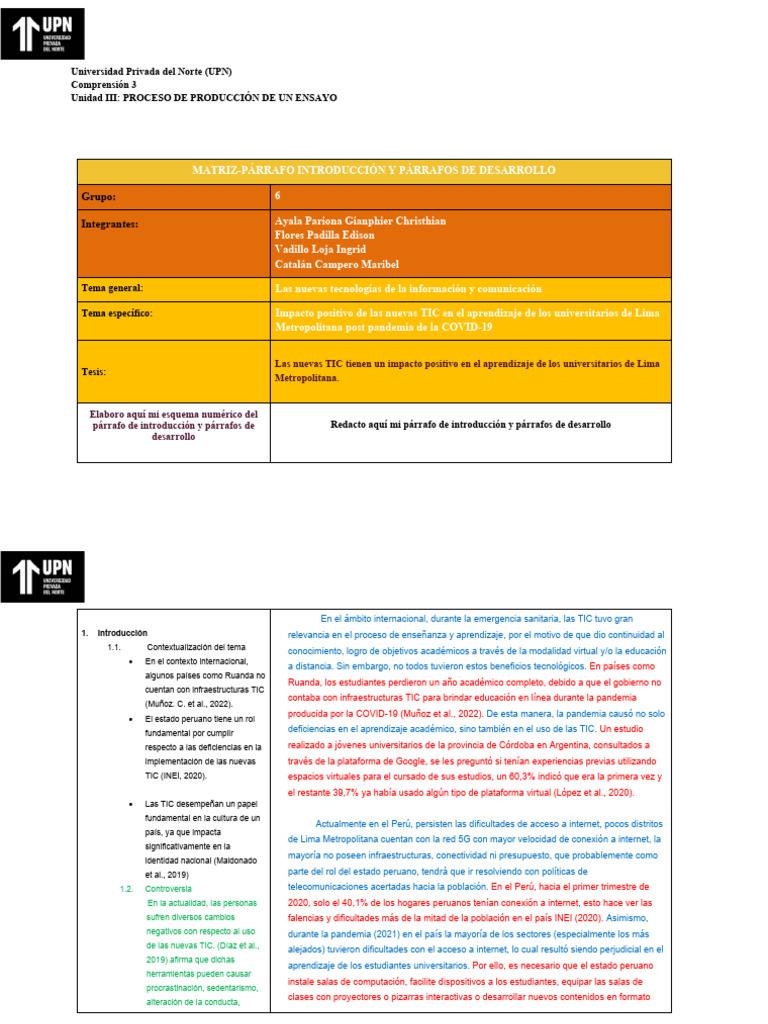MATRIZ-_comu | PDF | Tecnología de información y comunicaciones | Aprendizaje
