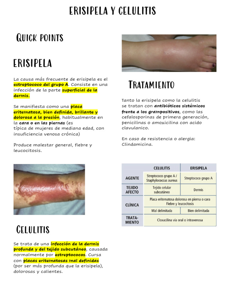 Erisipela y Celulitis | Descargar gratis PDF | Microbiología | Causas ...