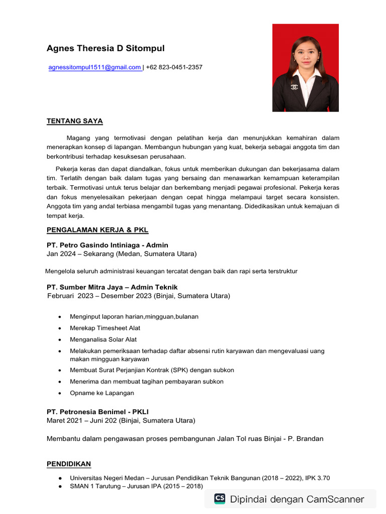CV Ats Agnes Ok | PDF