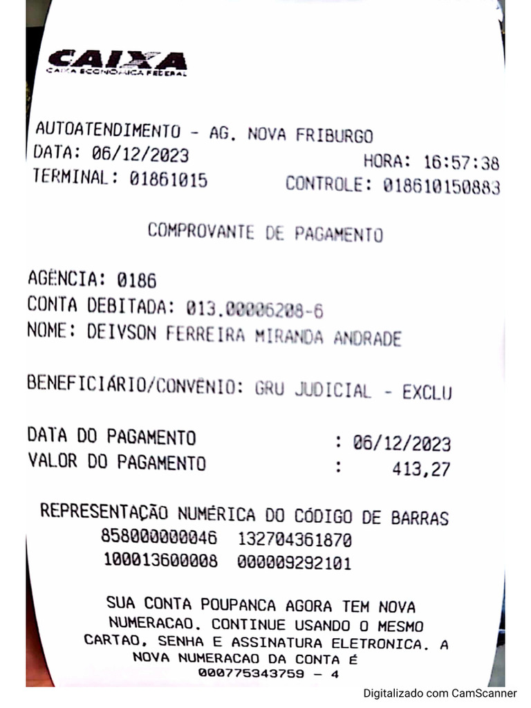 Comprovante Pgto Gru - Marly de Andrade | PDF