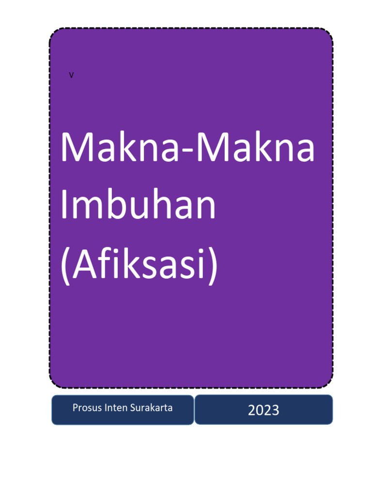 Makna Imbuhan dalam Bahasa Indonesia | PDF