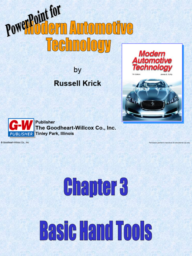chapter 3 BASIC HANDTOOLS | PDF | Tools | Metalworking