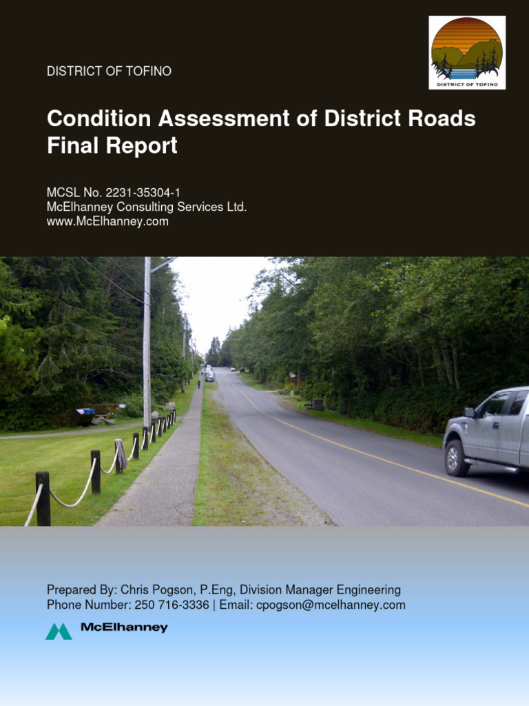 Tofino Road Condition Report | PDF | Road | Road Surface