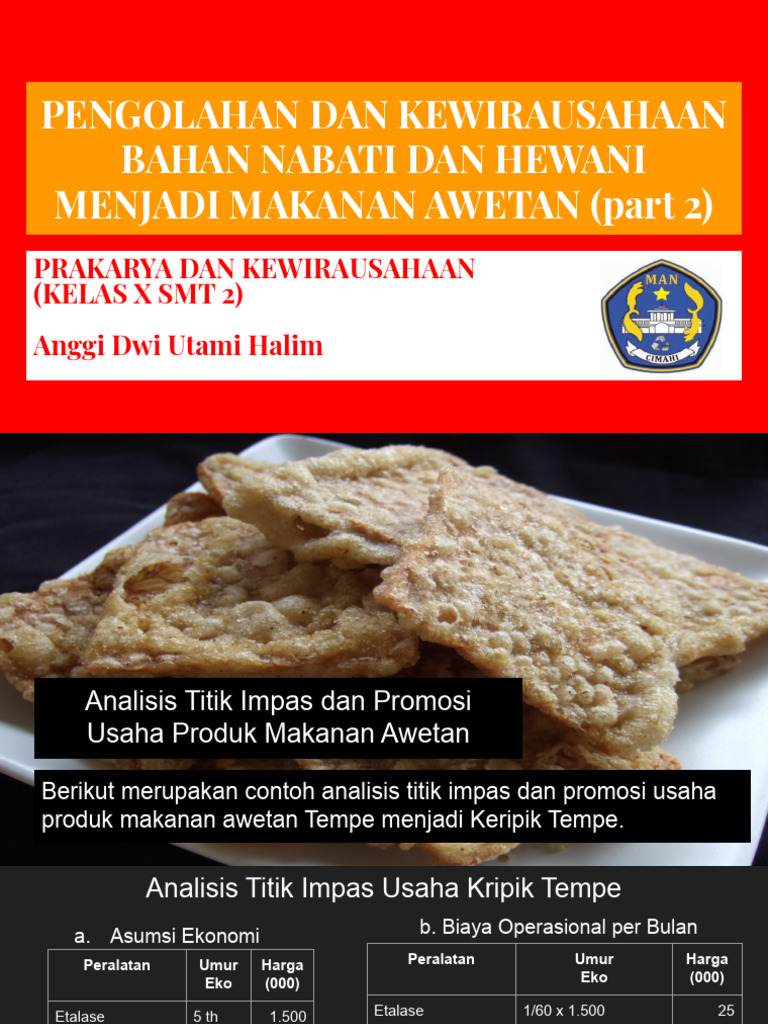 PKWU MAKANAN AWETAN Part.2 | PDF | Bisnis | Kesehatan Holistik