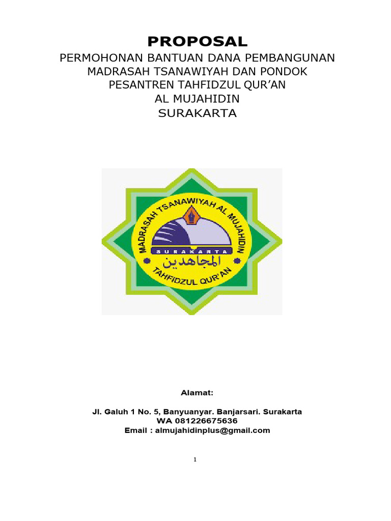 Proposal Asrama Ditpontren | PDF | Karier & Perkembangan | Kesehatan Holistik