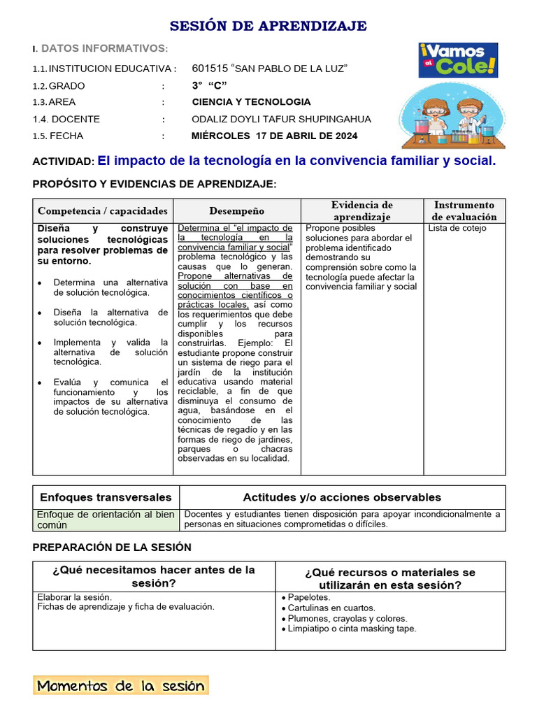 Sesión Odaliz 17-04-24 Ciencia y Tecnología | PDF | Teléfonos móviles ...