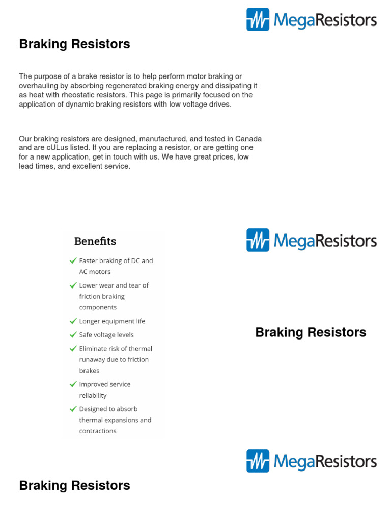 Braking Resistors EECOL | PDF