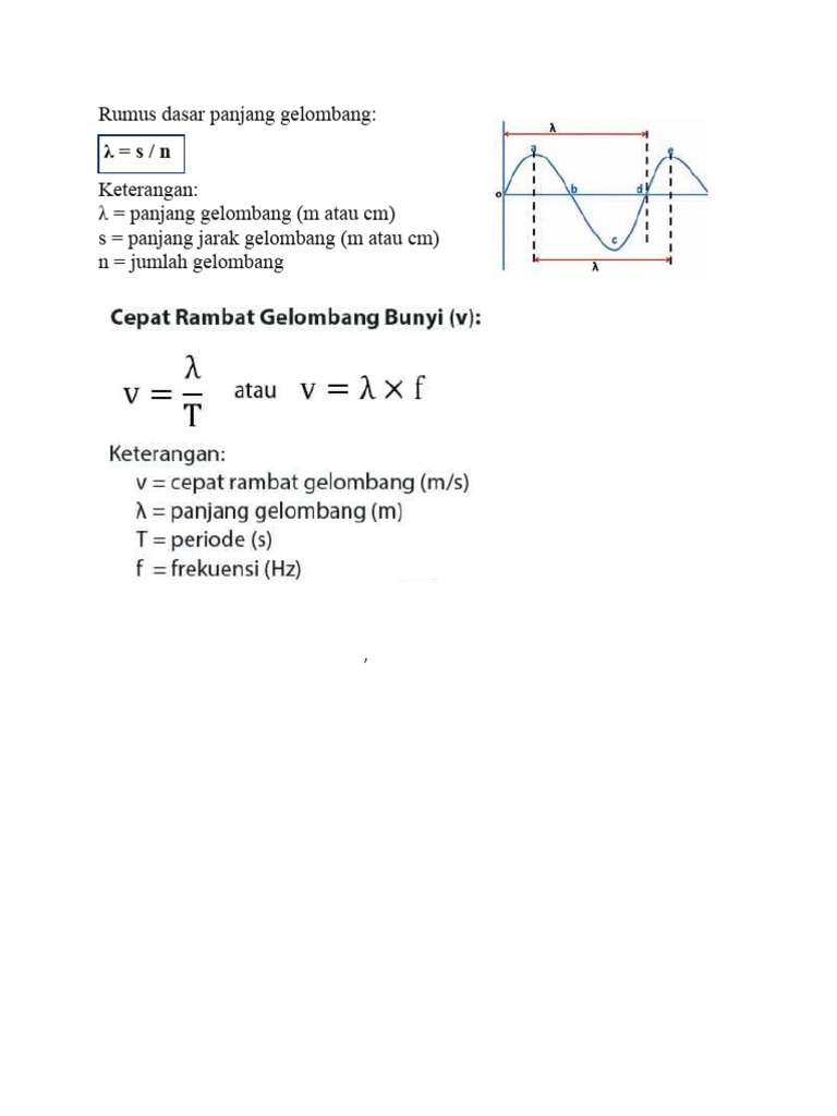 Rumus Panjang Gelombang Dasar | PDF