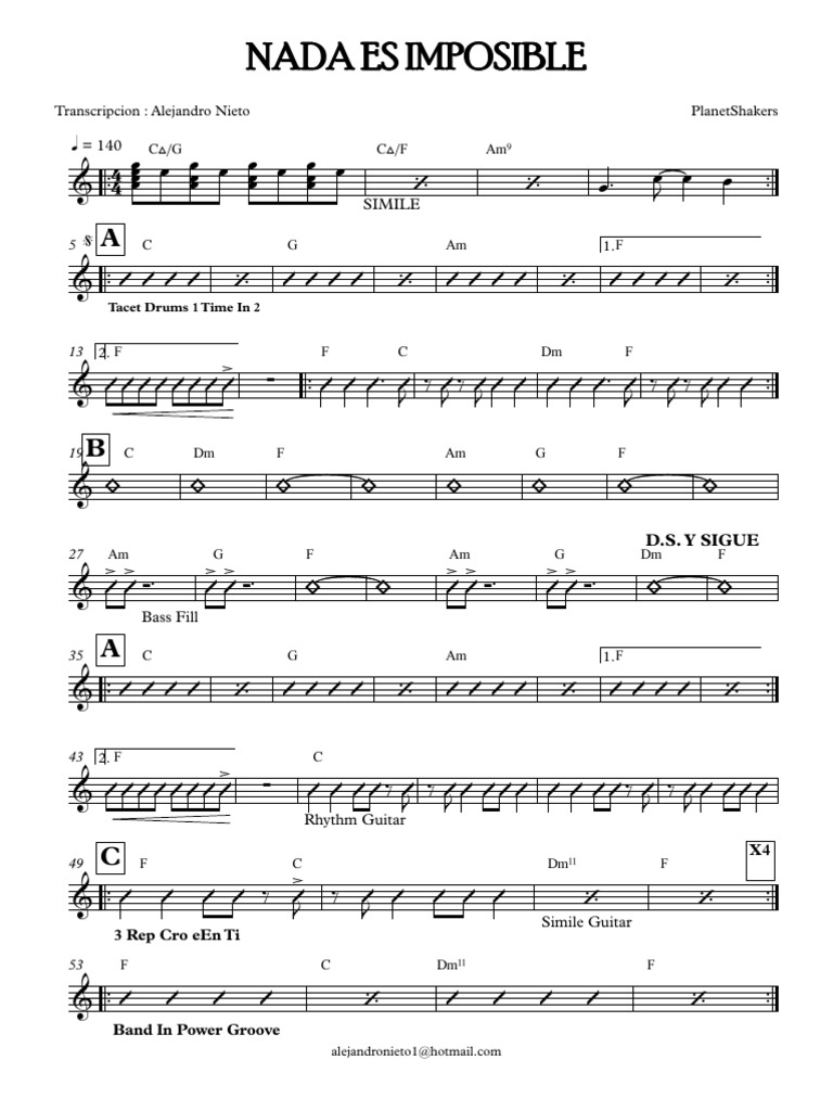 Nada Es Imposible Chart | PDF