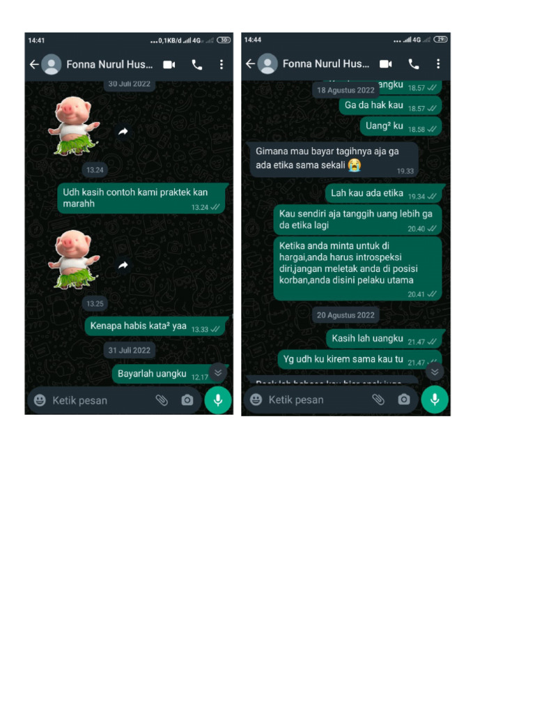 Bukti Chat Dengan Fonna | PDF