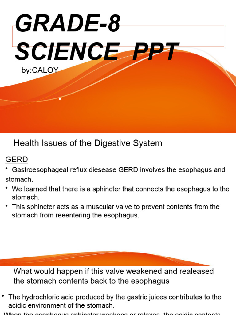 Grade-8 Science PPT: by:CALOY | PDF | Stomach | Bile