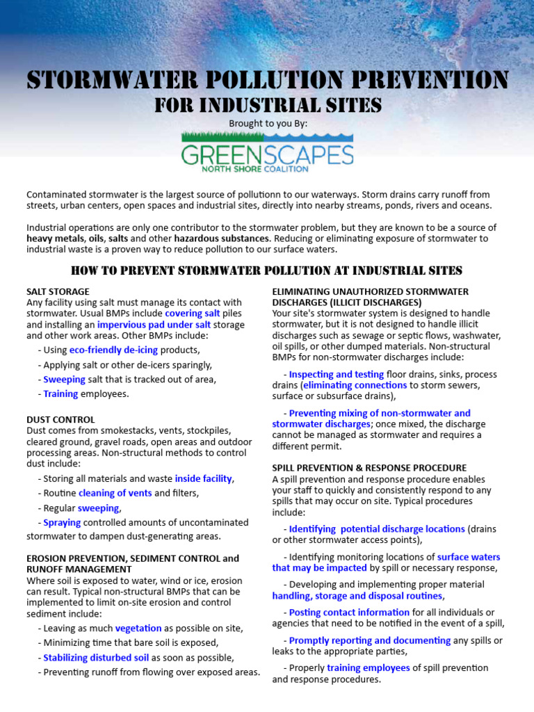 Greenscapes Industrial Brochure | Download Free PDF | Stormwater ...