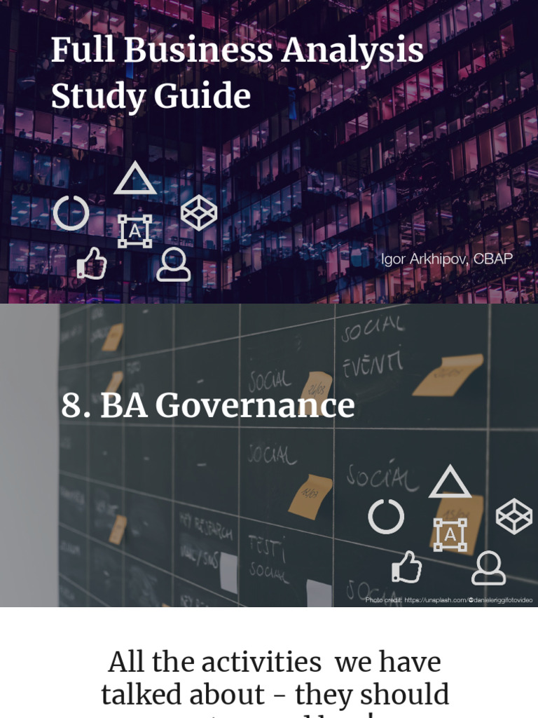 Full Business Analysis Study Guide | PDF | Business Analysis | Governance