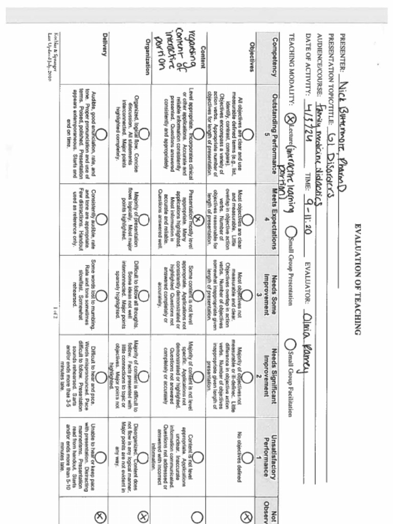 Gi Presentation Activity Feedback | PDF