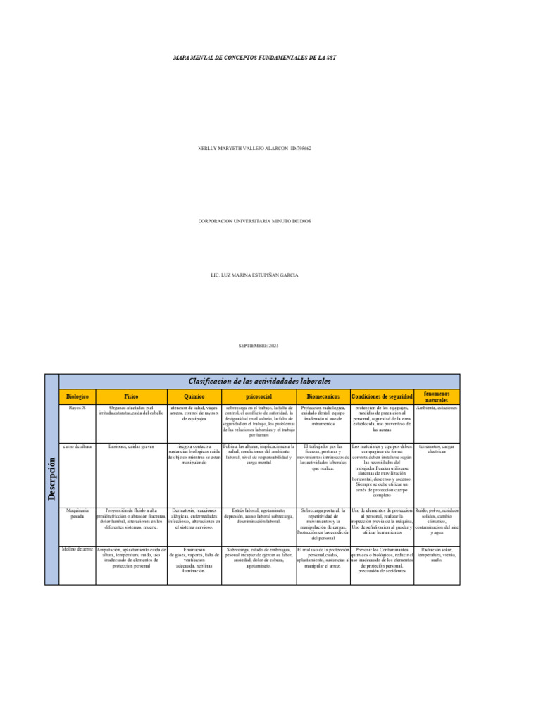 Mapa Mental Conceptos Fundamentales de La SST | Descargar gratis PDF | Contaminación | ruido
