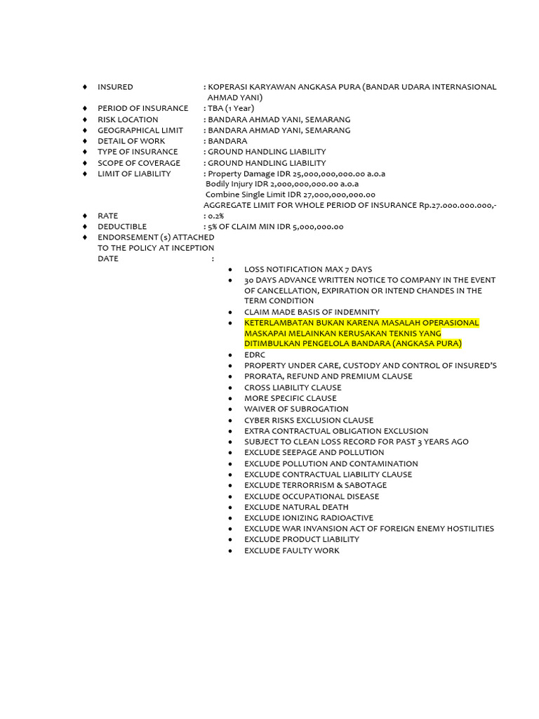 0091 B Advice PL - Yogya - Koperasi Karyawan Angkasa Pura (Bandar Udara Internasional) - Signed ...