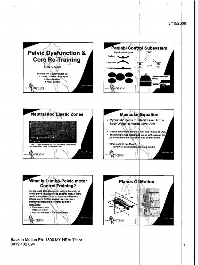 Pelvic Dysfunction & Core Re-Training | PDF