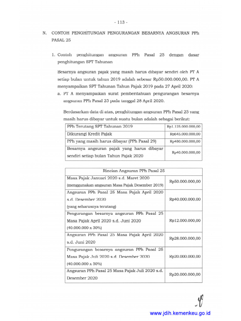 110 - PMK.03 - 2020 - Lampiran N - O | PDF