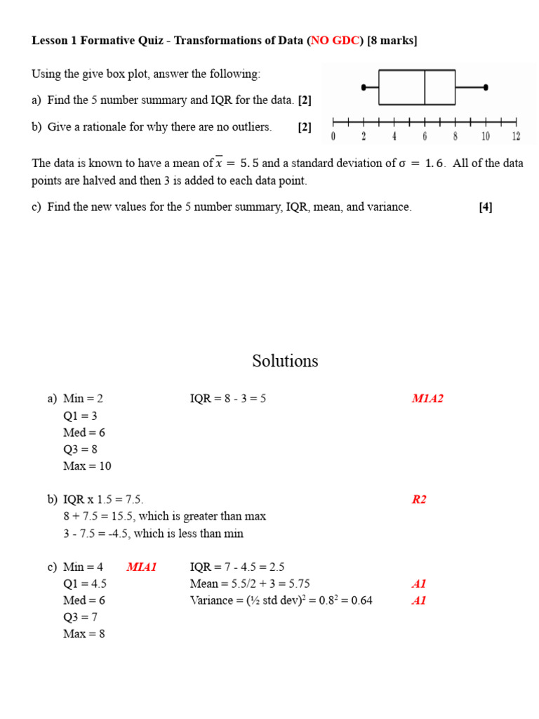 Unit 5 Formative Quizzes (SL AA) | PDF | Function (Mathematics) | Statistical Analysis