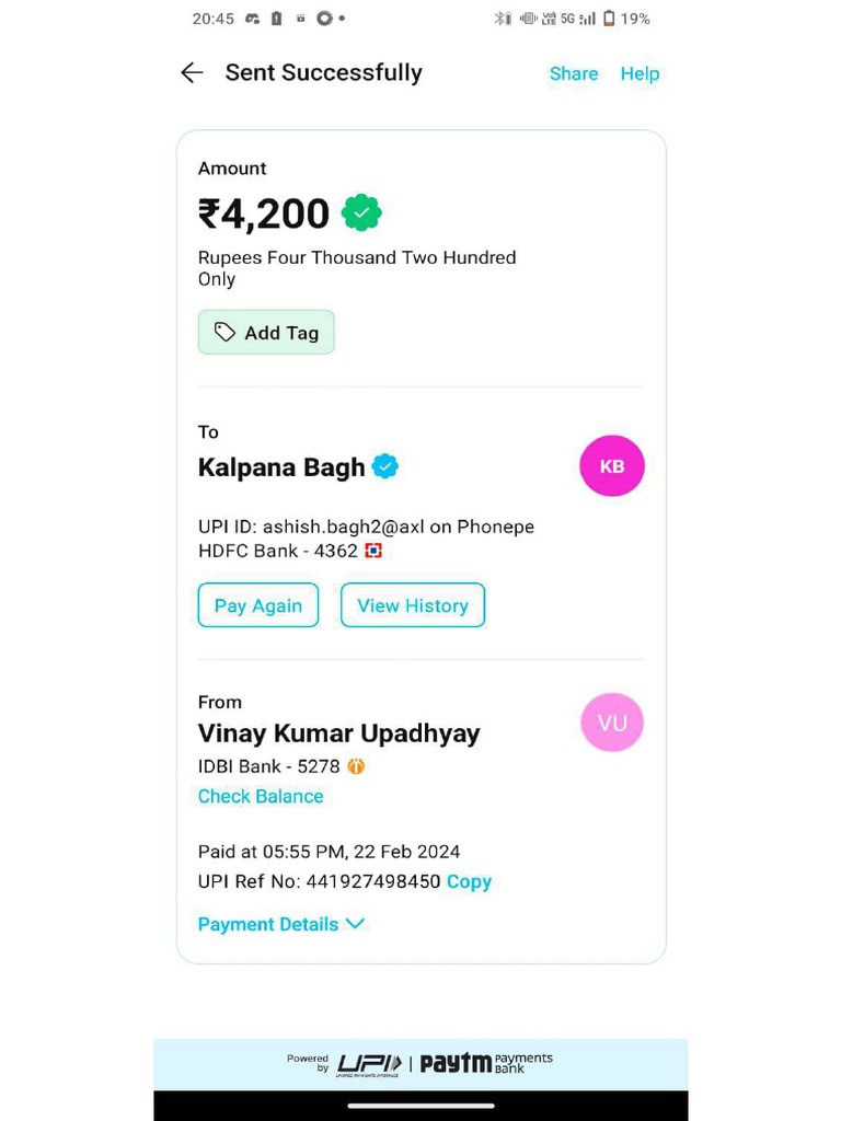 Payment Screenshots | PDF