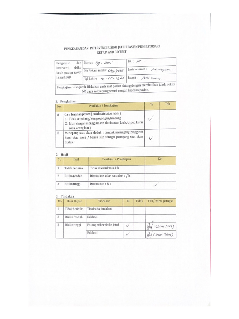 GET UP AND GO TEST | PDF