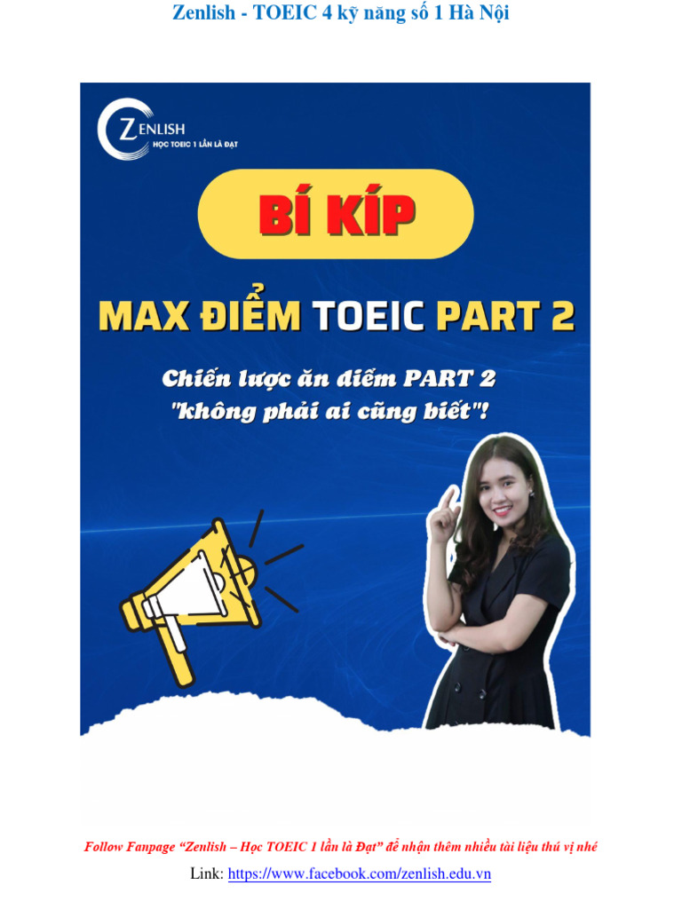 Bí Quyết Maxx Điểm Part 2 Toeic Listening | PDF