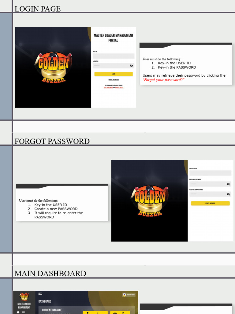 Master Loader Management Portal Portal Golden Buzzer 11172021 | PDF