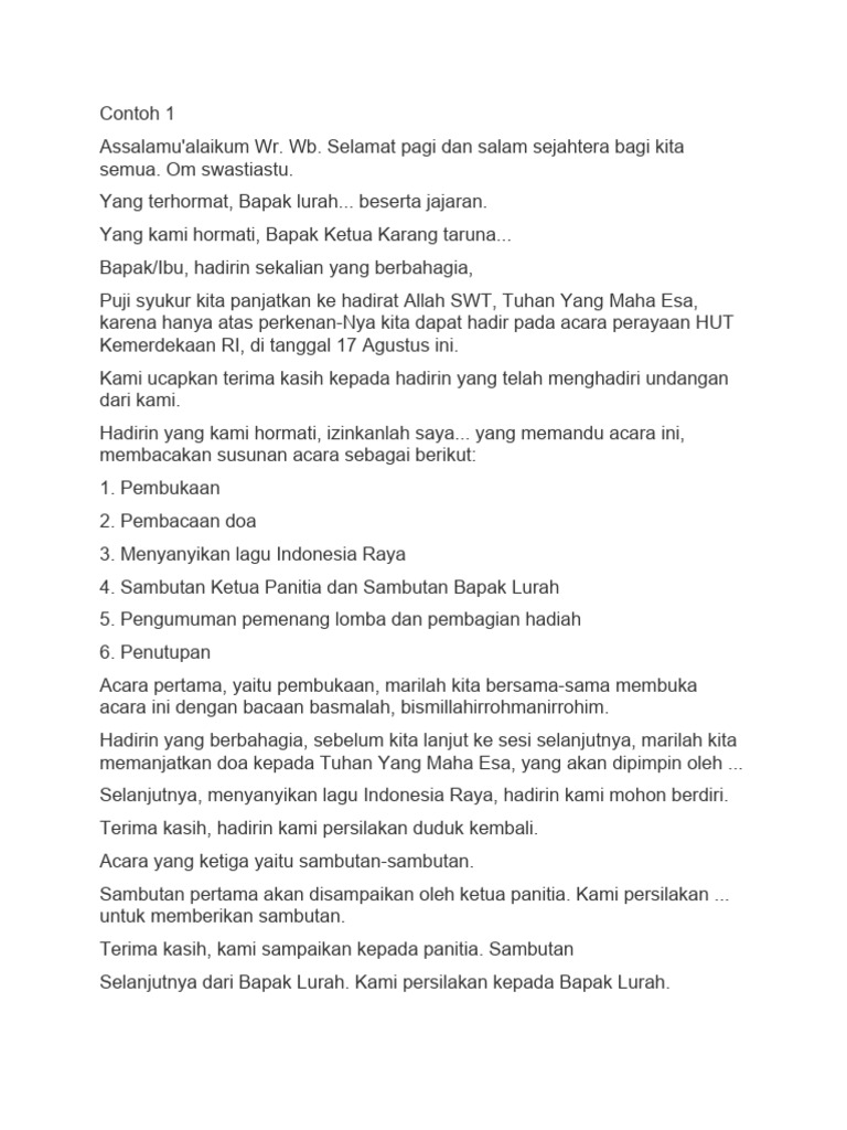 Contoh Contoh Naskah | PDF | Agama & Spiritualitas