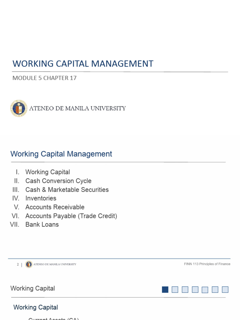 Effective Working Capital Management Guide | PDF | Working Capital | Cash