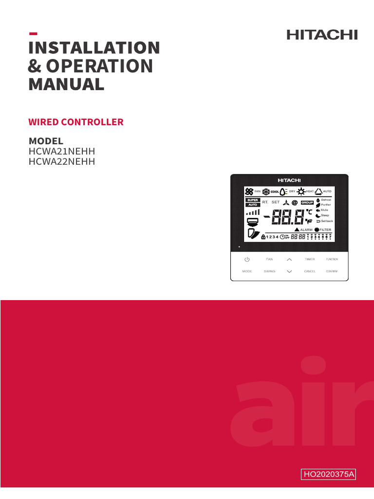 HO2020375A-Hitachi_Wired_Controller_HCWA21NEHH_2021050702563058 | PDF ...