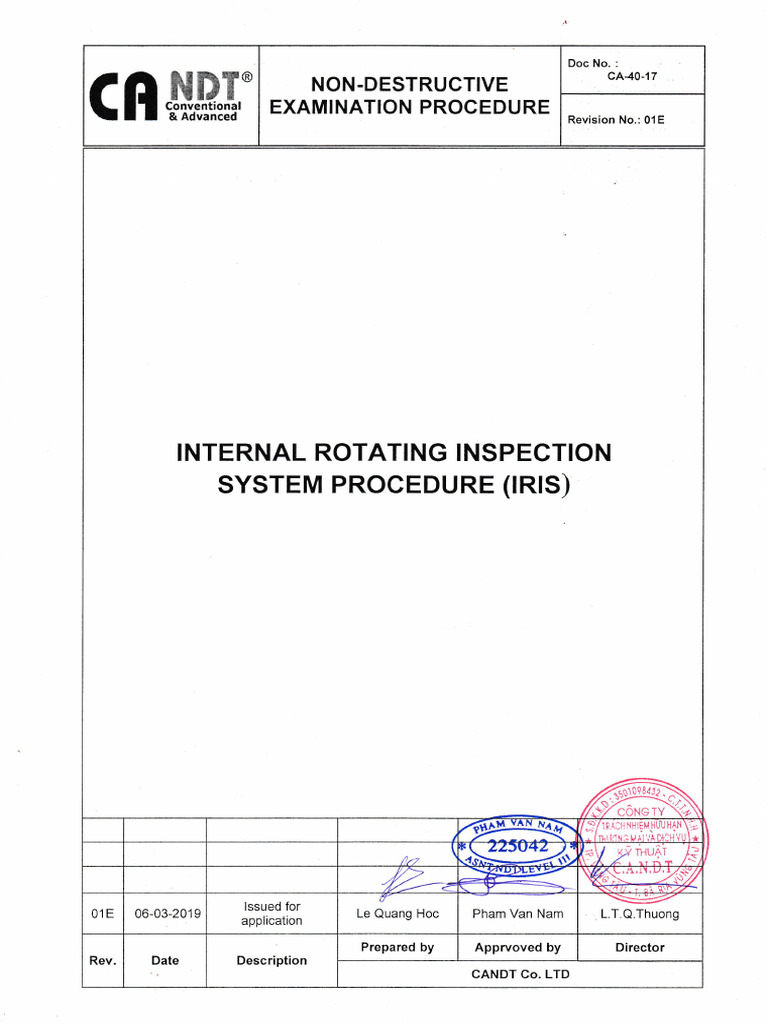 CA-40-17 Rev.01E IRIS Procedure | PDF