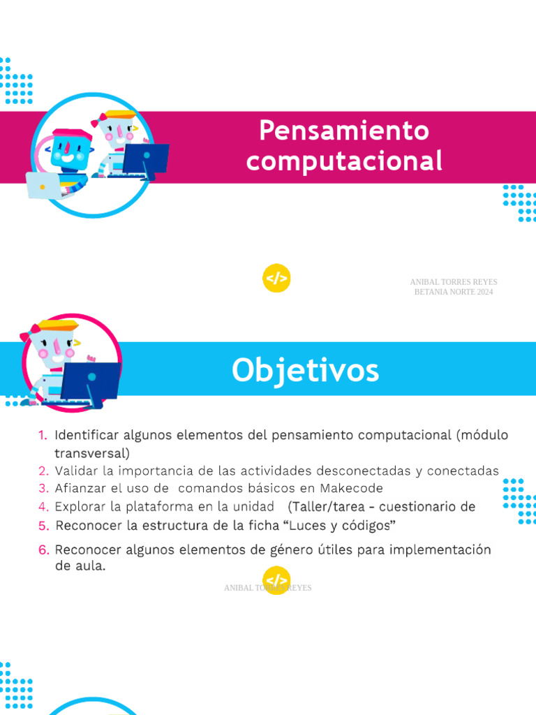 Pensamiento Computacional 9° | PDF | Pensamiento | Algoritmos
