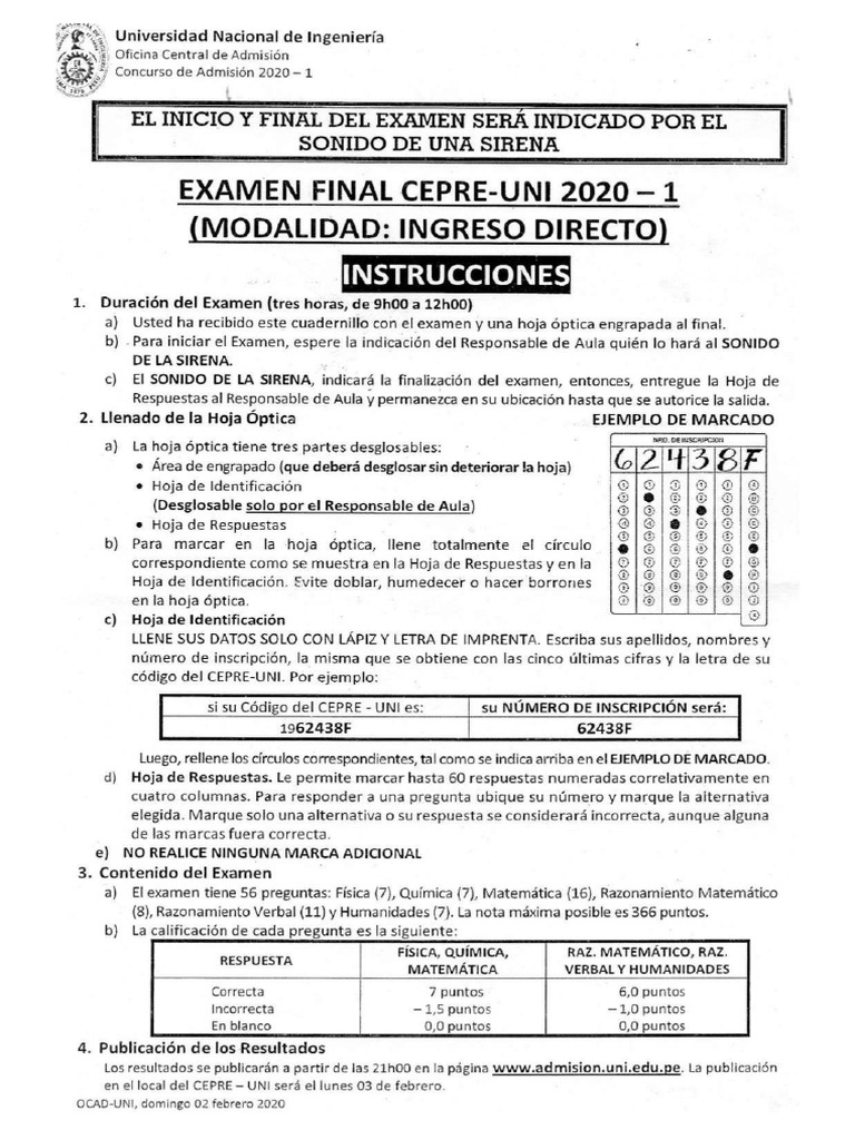 Examen Final 2020-1 | PDF
